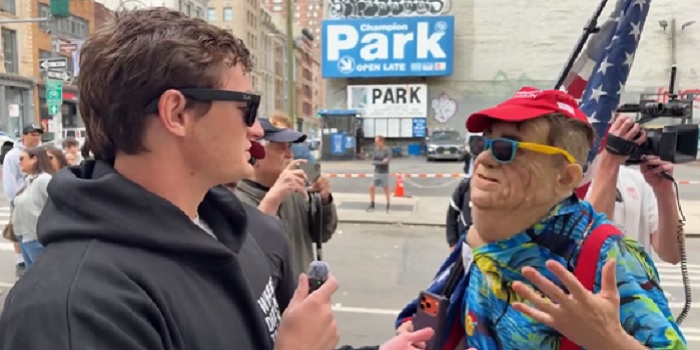 Nick Shirley just DROPPED THE MIC on a leftist protestor in the streets ...